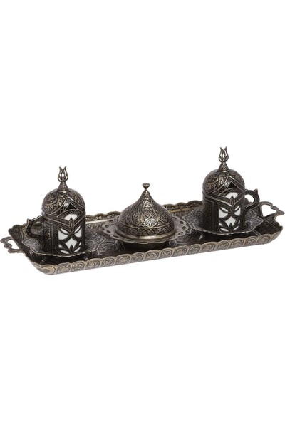 Bazaar 4 Osmanlı Şehzade Türk Kahvesi Seti 2 Kişilik - Antik Sarı Bazaar 4 Osmanlı Şehzade Türk Kahvesi Seti 2 Kişilik - Antik Sarı