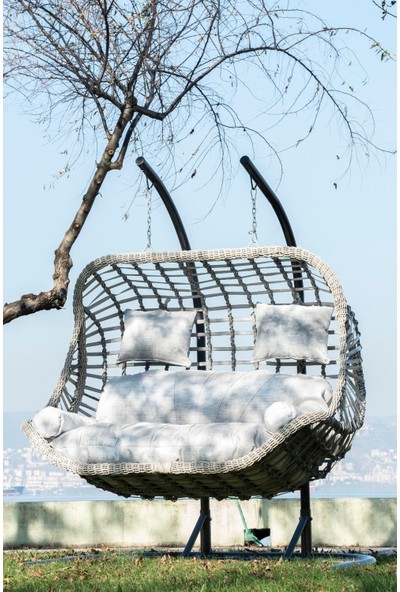 Rio Rattan 2 Li Bahçe-Balkon-Teras Salıncağı-Çift Kişilik Salıncak (Minder Hediyeli) Rio Rattan 2 Li Bahçe-Balkon-Teras Salıncağı-Çift Kişilik Salıncak (Minder Hediyeli)