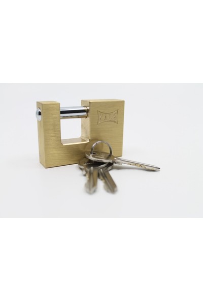 Kale Kilit KD001/50-280 Yatay Çelik Sürgülü Prinç Asma Kilit / Kepenk Kilidi