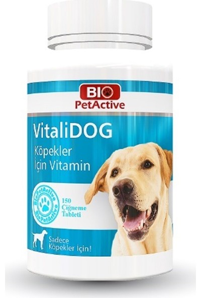 Bio Pet Active Pet Active Vitalidog Köpekler Için Multivitamin 150 Adet Bio Pet Active Pet Active Vitalidog Köpekler Için Multivitamin 150 Adet