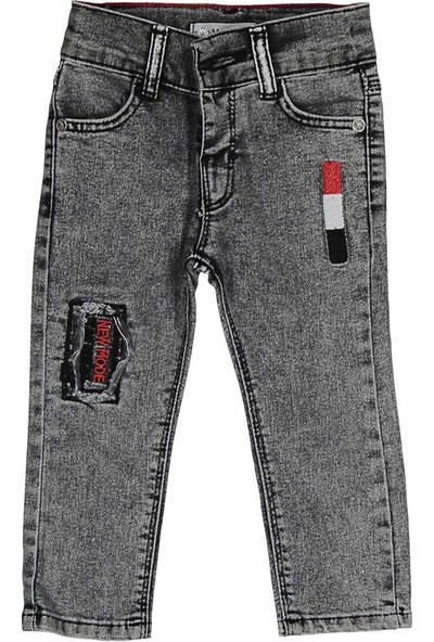 Pundi Kids Erkek Çocuk Yamalı Kot Pantolon