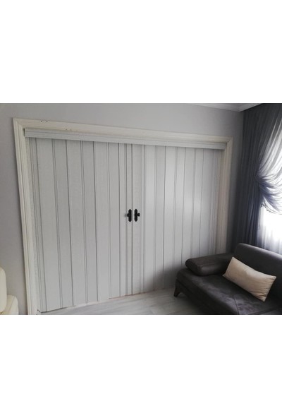 Sarpaş Katlanır Akordiyon Çift Açılım Kapı 147 x 235 Camsız Akçaağaç