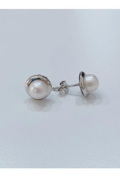 Yoro Gümüş Gümüş Inci Küpe