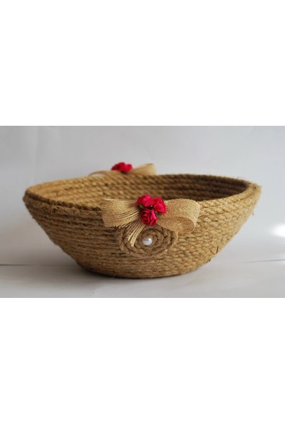 Fd Design Jüt Halat Yuvarlak Sepet