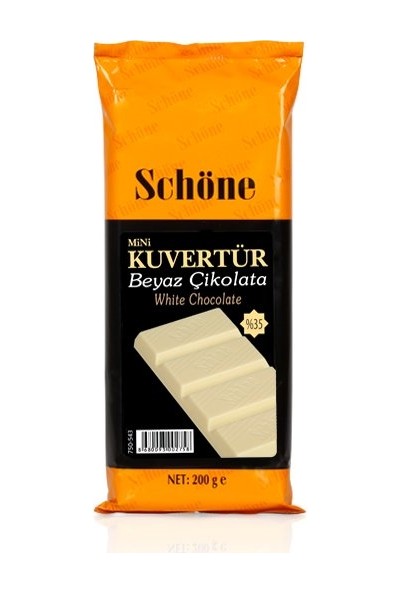 Schöne Katsan Ovalette Beyaz Kuvertür Çikolata 200 gr
