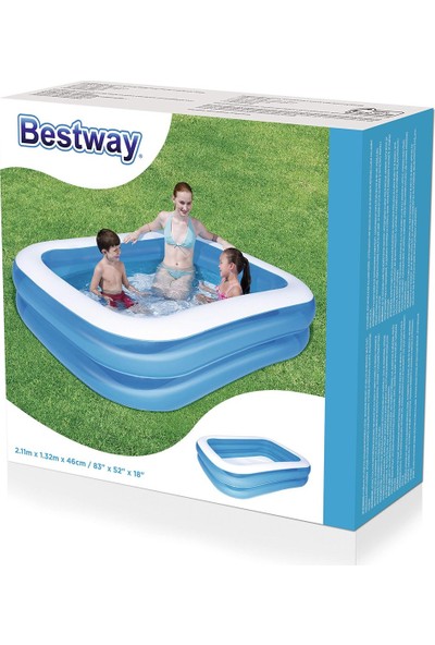 Can Oyuncak 12819 Bestway Kare Havuz 211X132X46 cm