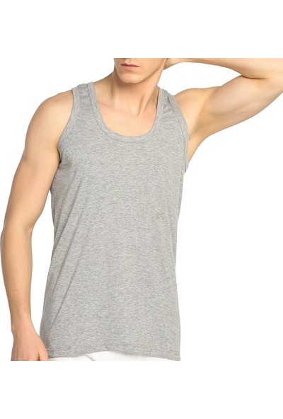 Nacar Çarşı Erkek 6\'lı Paket Gri Atlet