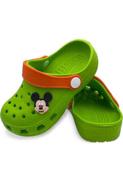 Akınalbella Erkek Yeşil Mickey Mouse Tasarımlı Crocse