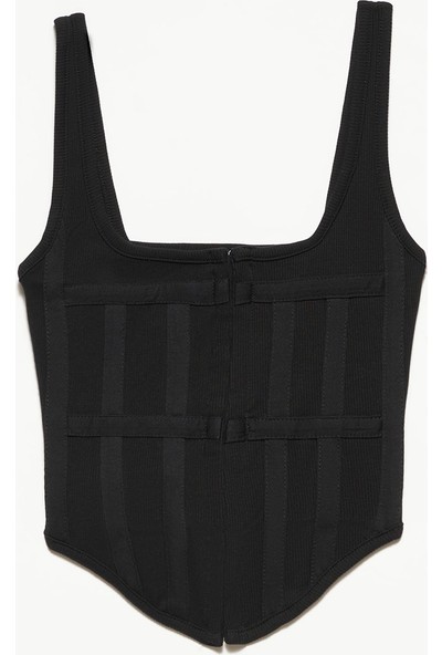 Dilvin 3791 Korse Top-Siyah