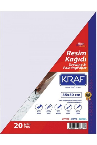 Kraf 35 x 50 cm Resim Kağıdı 20'li