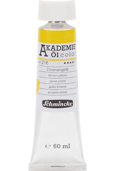 Schmincke Akademie Öl Color Yağlı Boya 60 ml Seri 1 216 Lemon Yellow Schmincke Akademie Öl Color Yağlı Boya 60 ml Seri 1 216 Lemon Yellow