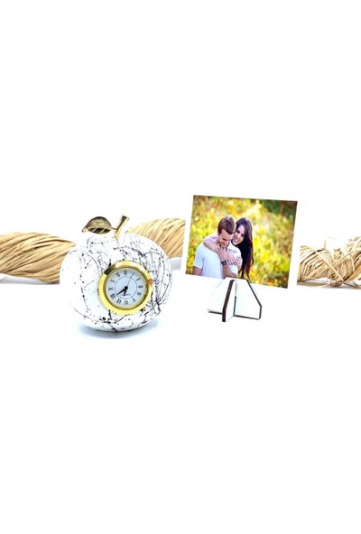 Mega Kanyon Özel Tasarım Fotoğraflı Masaüstü Elma Saat M12