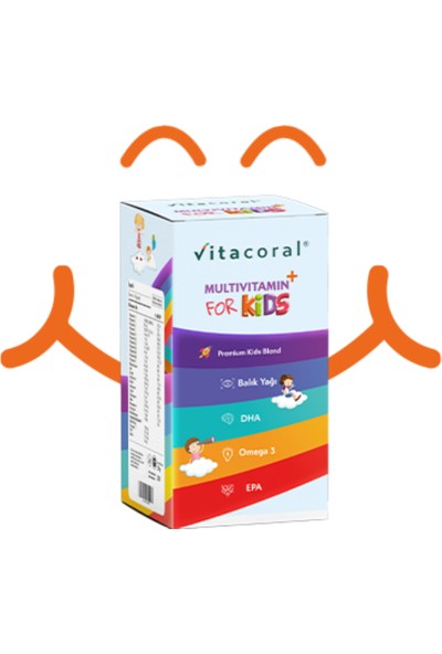Vitacoral Multivitamin For Kids 150ML Çilek Aromalı Şurup
