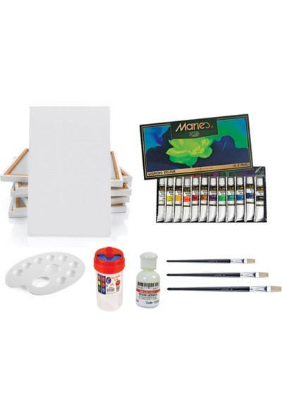 Maries Guaj Boya Seti Tuval 25 x 35 cm Maries Guaj Boya Seti Tuval 25 x 35 cm