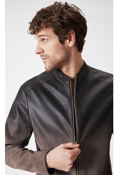 Boris Becker Degrade Süet Deri Ceket