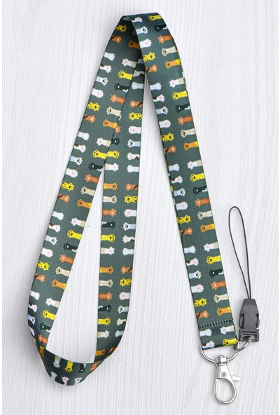 Apptakı Kedi Patisi Yaka Kartı Boyun Ipi Telefon Askısı - ASK0047