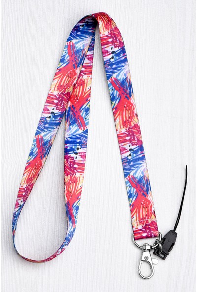 Apptakı Ressam Renkli Desen Yaka Kartı Boyun Ipi Telefon Askısı - ASK0045