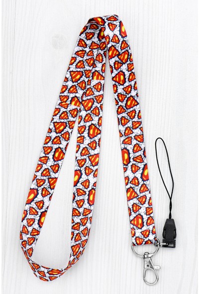 Apptakı Süpermen Yaka Kartı Boyun Askı Ipi Telefon Askı Ipi - ASK0097 Apptakı Süpermen Yaka Kartı Boyun Askı Ipi Telefon Askı Ipi - ASK0097