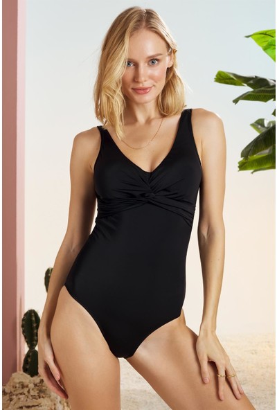 Pierre Cardin Balenli Göğsü Düğümlü Toparlayıcı Mayo 211160 Siyah Pierre Cardin Balenli Göğsü Düğümlü Toparlayıcı Mayo 211160 Siyah