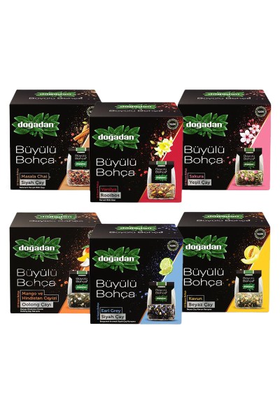Doğadan Büyülü Bohça Poşey Çay Karma Set 6'lı (Oolong, Rooibos, Sakura, Earl Grey, Kavun ve Masala Chai) Doğadan Büyülü Bohça Poşey Çay Karma Set 6'lı (Oolong, Rooibos, Sakura, Earl Grey, Kavun ve Masala Chai)