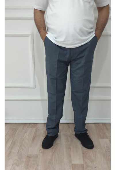Nacar Çarşı Erkek Klasik Rahat Kalıp Keten Pantolon