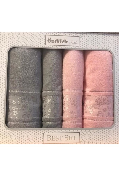 Özdilek Camellia Gri-Pembe Best Havlu Set