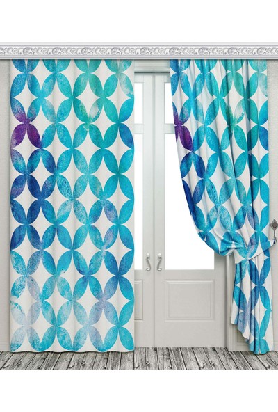 Ayze Home Geometri Baskılı Fon Perde Ayze Home Geometri Baskılı Fon Perde