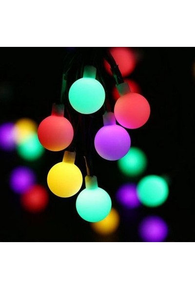 24SAT Güneş Enerjili Şarj Olabilen Ayarlanabilir 50 Ledli Renkli Bahçe Lambası