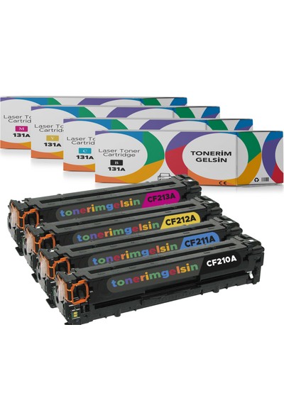 Tonerimgelsin 131A-CF210A Set Muadil Toner- M251/M251N/M251NW/M276N/M276NW Tonerimgelsin 131A-CF210A Set Muadil Toner- M251/M251N/M251NW/M276N/M276NW