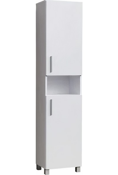 Yeni Vitrin %100 Mdf 6 Raflı 2 Kapaklı Banyo Dolabı 180 cm Yeni Vitrin %100 Mdf 6 Raflı 2 Kapaklı Banyo Dolabı 180 cm