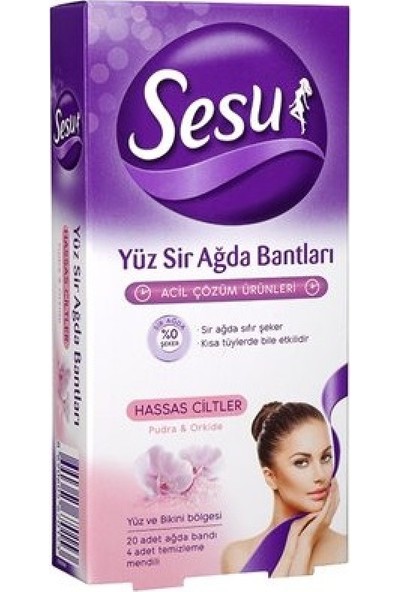 Sesu 20'li Yüz Ağda Bandı Hassas Ciltlere Özel
