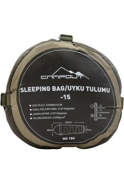 Nurgaz Campout Extreme Uyku Tulumu Kışlık