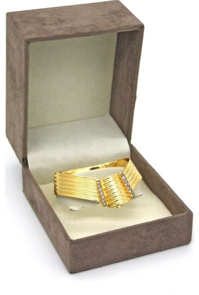 Metro Kuyumculuk Malzemeleri Alkantra Kelepçe Takı Kutusu Füme