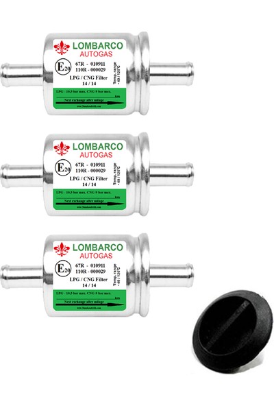 Lombarco Otogaz Filtre 14x14 Lombarco 3 Adet Lombarco Otogaz Filtre 14x14 Lombarco 3 Adet