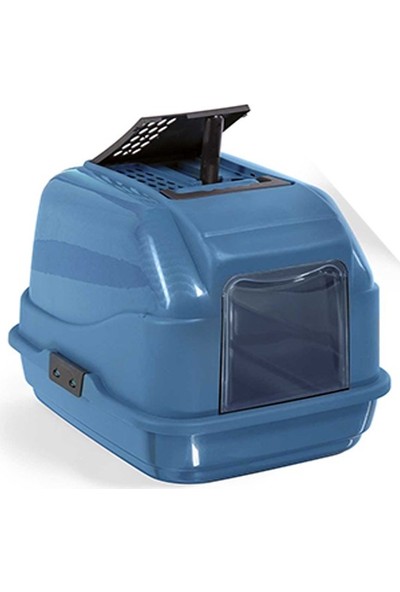 Imac Easy Cat Kapalı Kedi Tuvaleti Mavi 50 x 40 x 40 cm