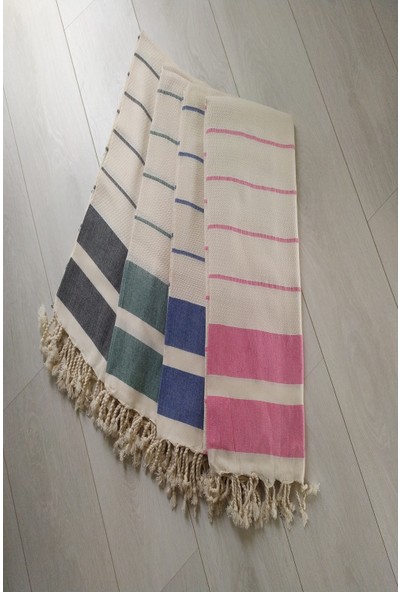 Byt Plaj Havlusu Bambu Peştemal Siyah - Krem