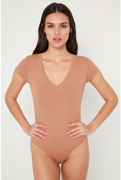 Penti Açık Kahverengi Tişört Cotton Bodysuit