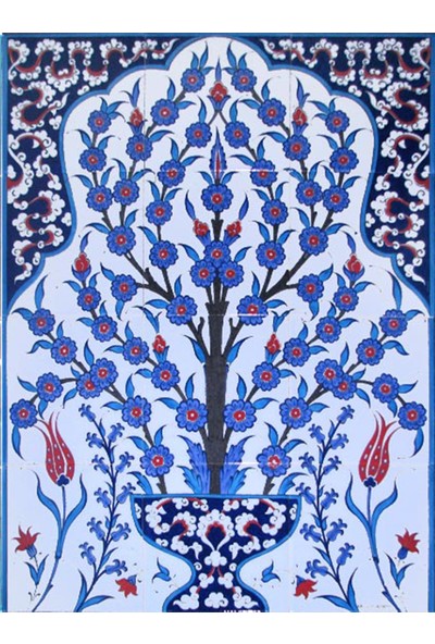 Can Seramik - 60*80 Cm. El Dekoru Iznik Çini Pano