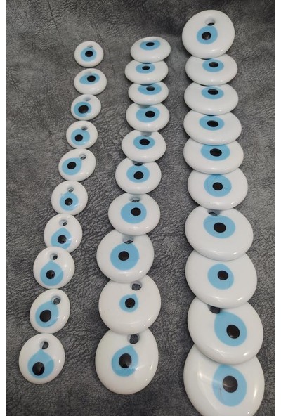 Hd Marketim 30 Adet Nazar Boncuğu Karışık Ebat 3-4-5 cm Delikli Cam Nazarlık Ağaç Süsleme Dekoratif Nazar Beyaz Hd Marketim 30 Adet Nazar Boncuğu Karışık Ebat 3-4-5 cm Delikli Cam Nazarlık Ağaç Süsleme Dekoratif Nazar Beyaz