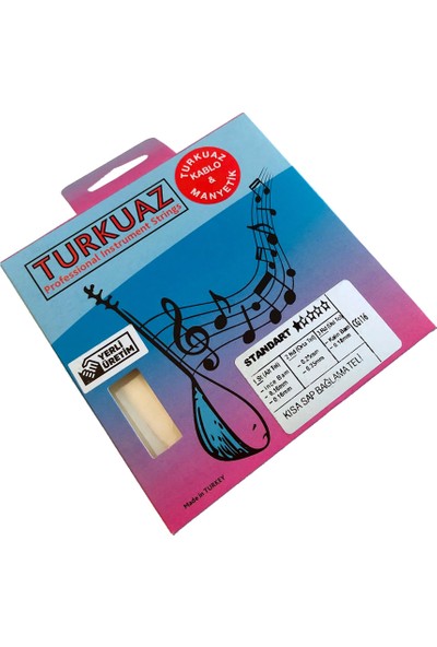 Turkuaz CG116 Takım Tel Kısa Sap Bağlama Teli 016