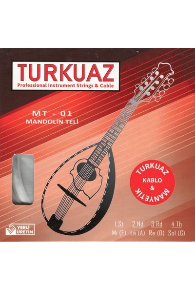 Turkuaz Mt-01 Takım Tel Mandolin Teli Turkuaz Mt-01 Takım Tel Mandolin Teli