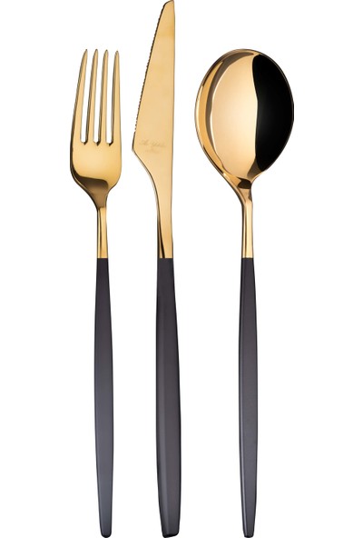 Aryıldız Studio Prestige 24 Parça Gold Siyah