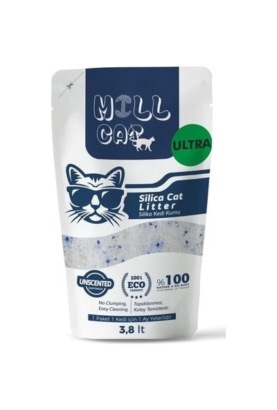 Mill Cat Millcat Tozsuz Silika Kedi Kumu - Idrar Kurutucu Mikrop Önleyici Kristal Kedi Kumu - 3,8 Lt x 7 Pkt Mill Cat Millcat Tozsuz Silika Kedi Kumu - Idrar Kurutucu Mikrop Önleyici Kristal Kedi Kumu - 3,8 Lt x 7 Pkt