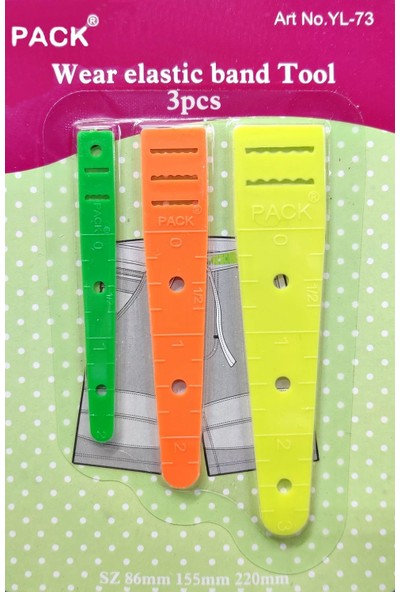 Pack Lastik Kurdele Kordon Geçirici 3'lü Set