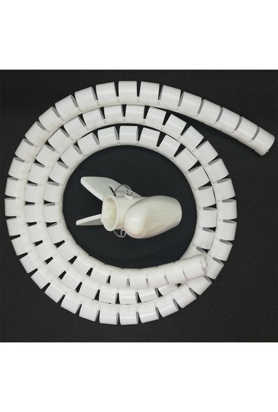 Dlax 1,5 Metre Kablo Toplayıcı Kablo Düzenleyici Spiralli Toplama Kablosu Beyaz Dlax 1,5 Metre Kablo Toplayıcı Kablo Düzenleyici Spiralli Toplama Kablosu Beyaz