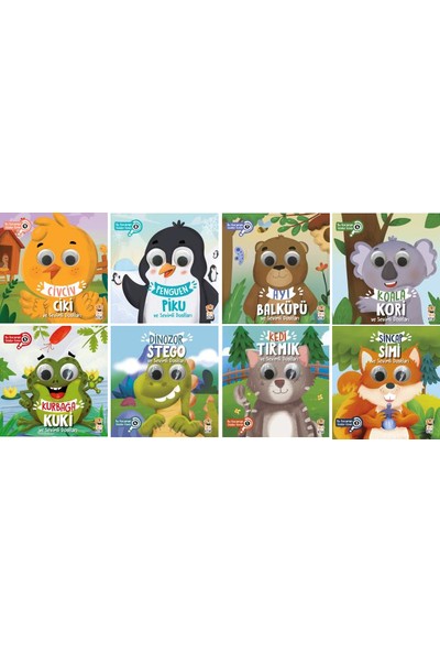 Bu Kocaman Gözler Kimin Hareketli Gözler 8 Kitap Set / Civciv Ciki - Penguen Piku - Ayı Balküpü - Koala Kori - Kurbağa Kuki - Dinozor Stego - Kedi Tırmık - Sincap Simi Bu Kocaman Gözler Kimin Hareketli Gözler 8 Kitap Set / Civciv Ciki - Penguen Piku - Ayı Balküpü - Koala Kori - Kurbağa Kuki - Dinozor Stego - Kedi Tırmık - Sincap Simi