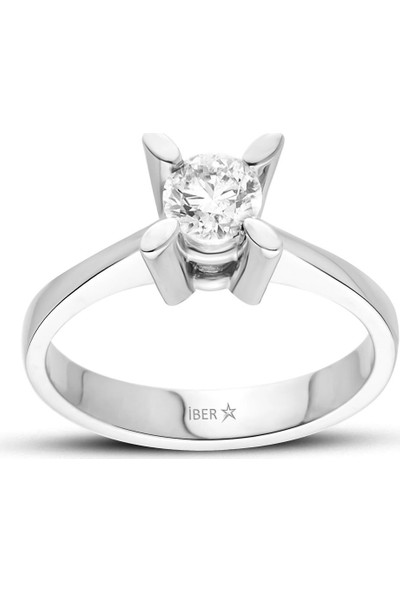 Iber F Renk Sı2 0.40 Karat Pırlanta Tektaş YÜZÜK-SYZF004-040HRD