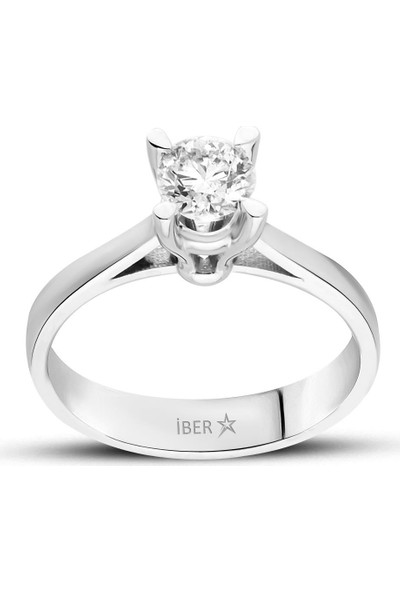 İber E Renk SI2 0.70 Karat Pırlanta Tektaş Yüzük-SYZE006-070HRD