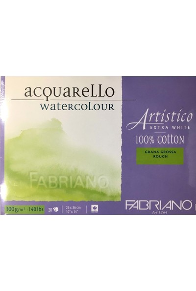Fabriano Artistico Extra White Sulu Boya Bloğu Rough 20 Yaprak 300 gr 26 x 36 cm Fabriano Artistico Extra White Sulu Boya Bloğu Rough 20 Yaprak 300 gr 26 x 36 cm