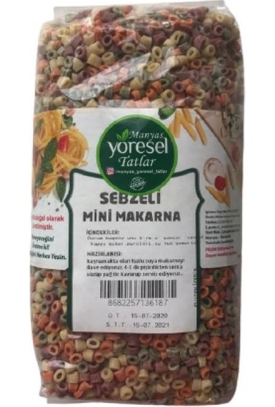 Manyas Yöresel Tatlar Sebzeli Mini Makarna Manyas Yöresel Tatlar Sebzeli Mini Makarna